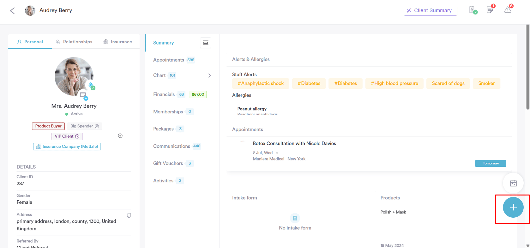 Overview of Clients and Client Card